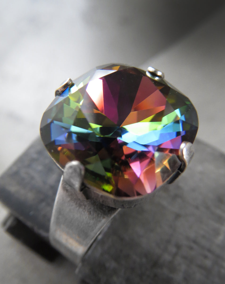 Rainbow Crystal Ring - Colorful Rainbow LGBTQ Gay Pride Ring – ShySiren.com